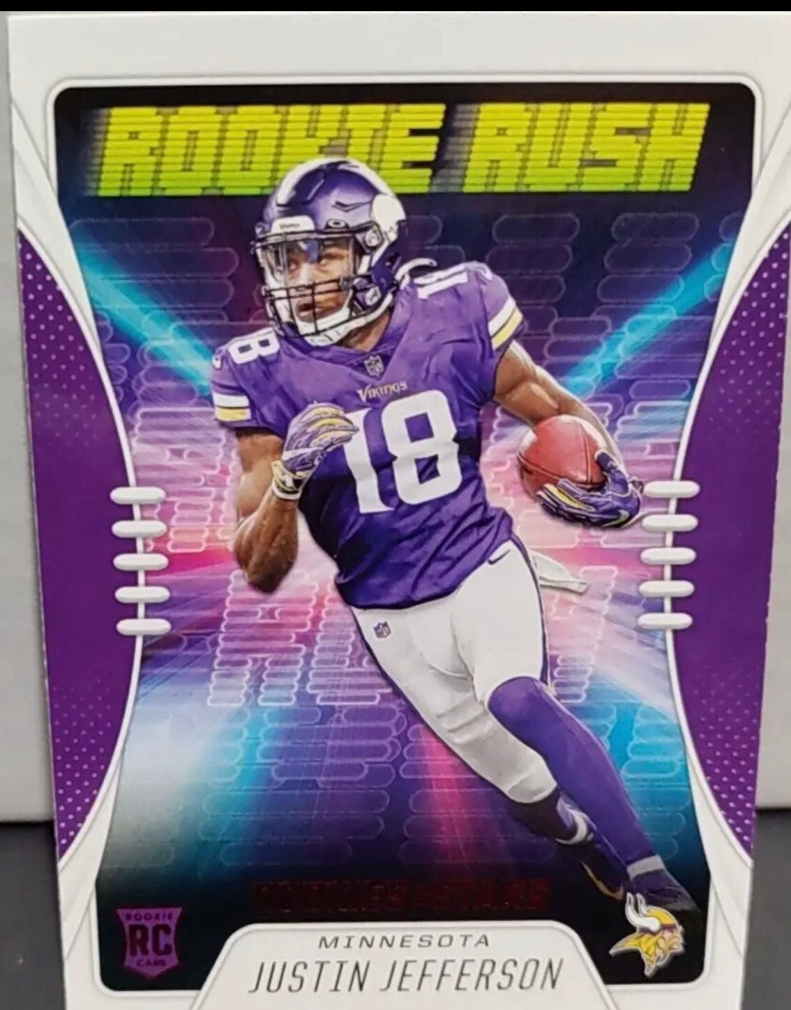 Justin Jefferson Rookie Card 2020 NFL Panini Rookie Rush Rare Minnesota ...