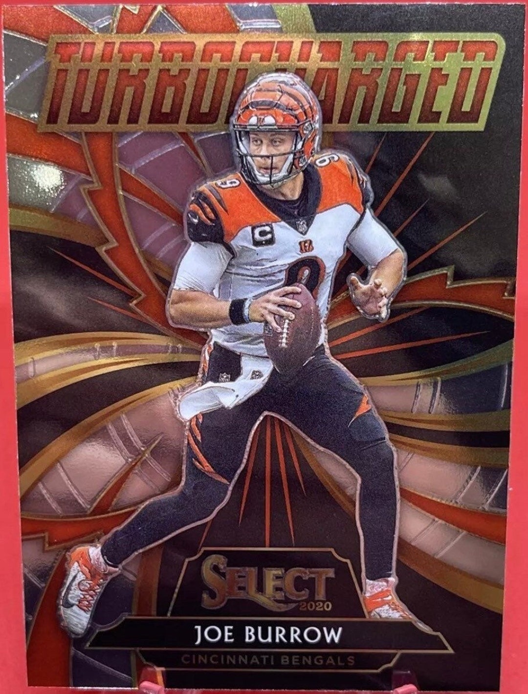 Joe Burrow Rookie Card 2020 NFL Panini Select Turbocharged Cincinnati ...