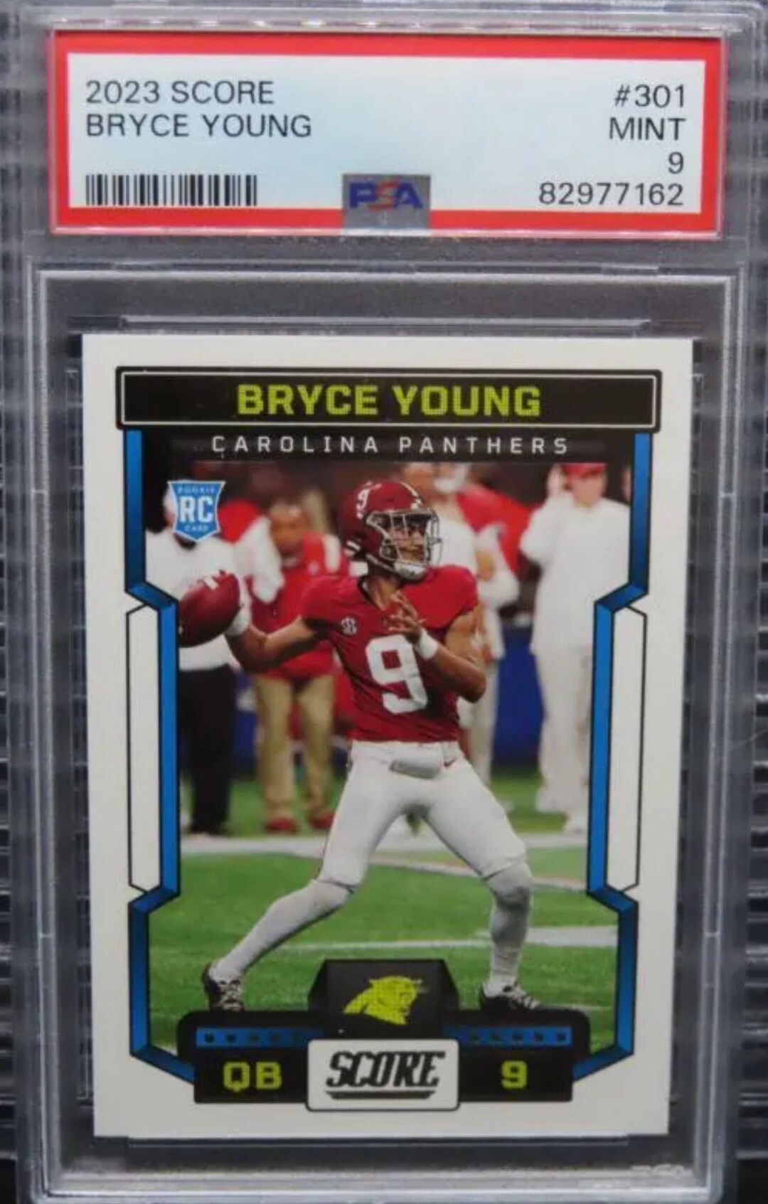 Bryce Young Rookie Card 2023 NFL Panini Score Alabama Roll Tide Panthers Rookie Quarterback ...