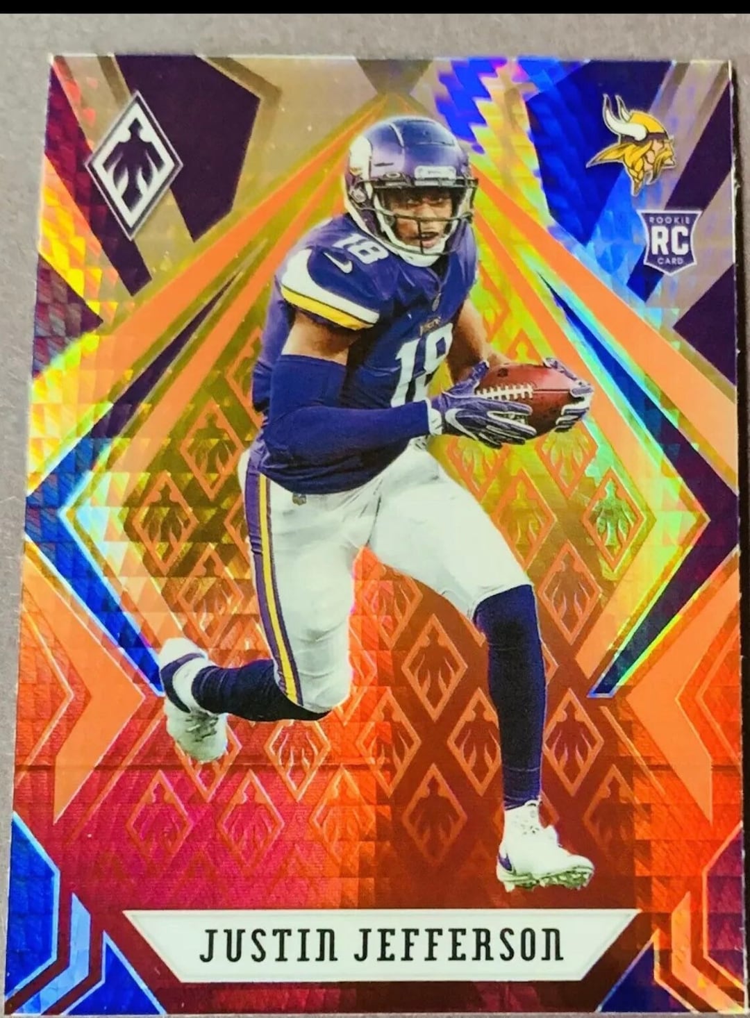 Justin Jefferson Rookie Card 2020 NFL Panini Phoenix Fire Burst ...