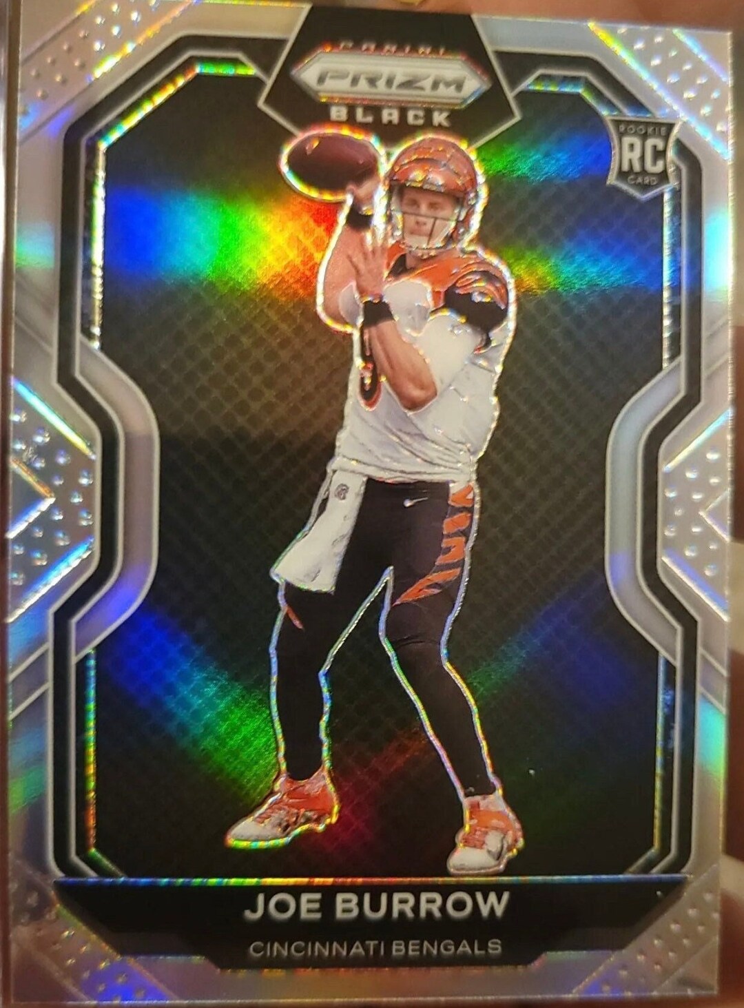 Joe Burrow Rookie Card 2020 NFL Panini Rare Silver Holo Cincinnati ...