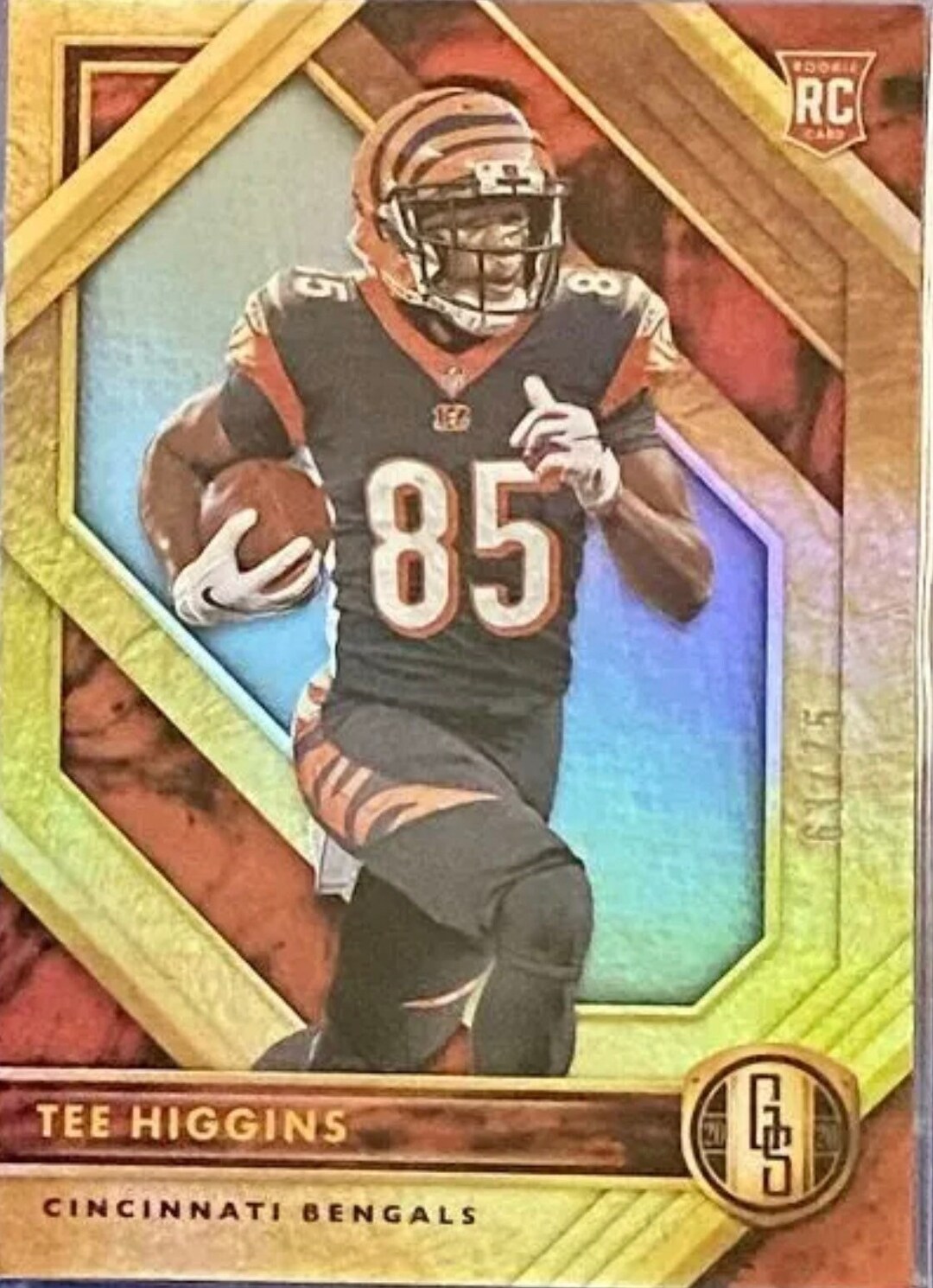 Tee Higgins Rookie Card 2020 NFL Panini Gold Standard Rare /75 Bengals ...