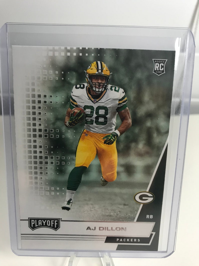 AJ Dillon 2020 Rookie Card Panini Playoff Green Bay Packers - Etsy
