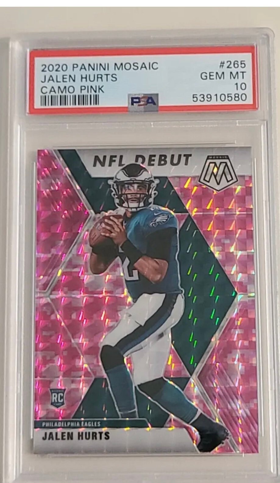 Jalen Hurts 2020 Rookie Card Panini Mosaic NFL Debut Pink - Etsy