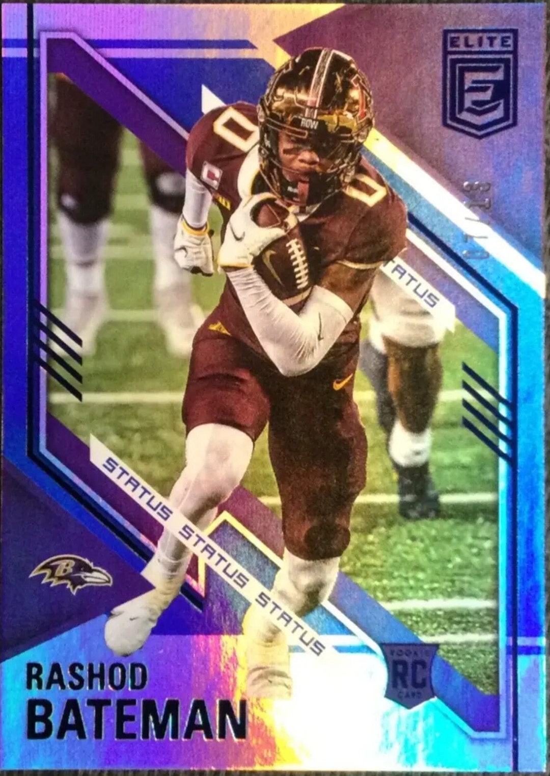 Rashod Bateman Rookie Card 2021 NFL Panini Ultra Rare Elite Holo /13 ...