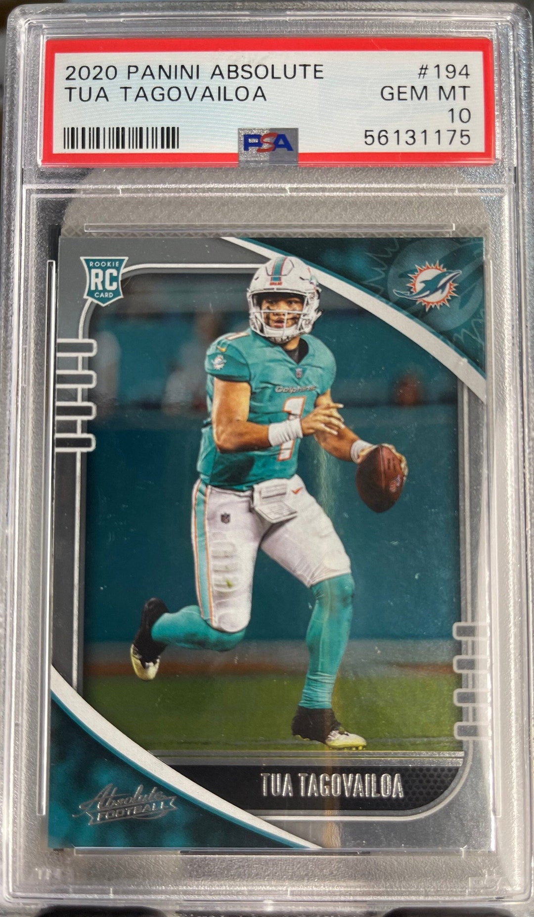 Tua Tagovailoa Rookie Card 2020 NFL Panini Absolute PSA Graded 10 ...