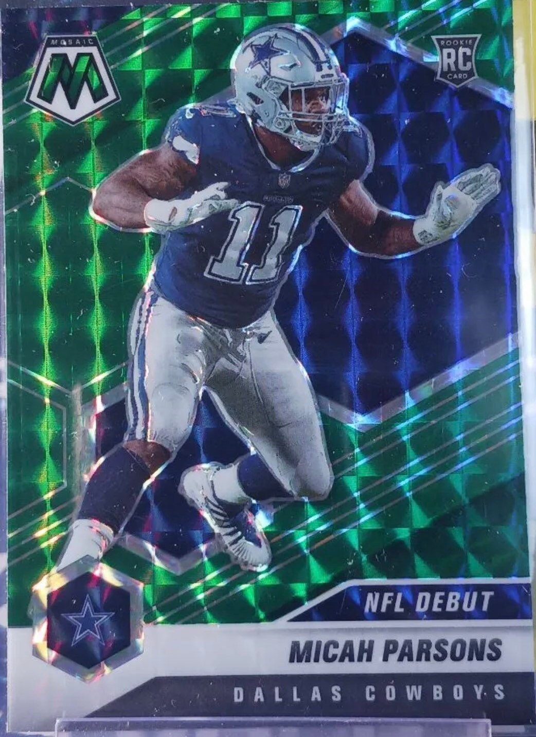 Micah Parsons Rookie Card 2021 Panini Green Mosaic NFL Debut Cowboys ...