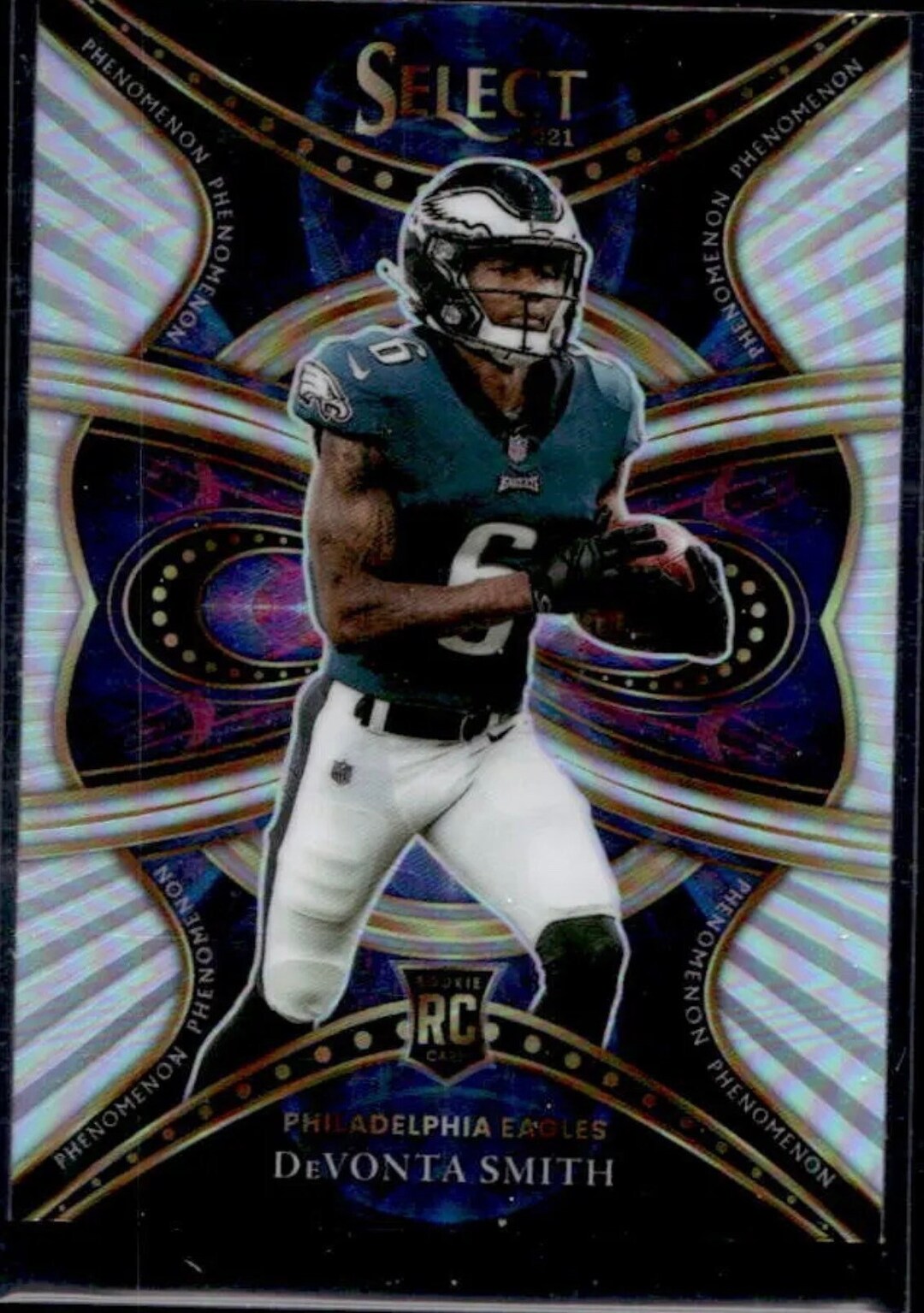 Devonta Smith Rookie Card 2021 NFL Panini Select Phenoms Silver Holo ...