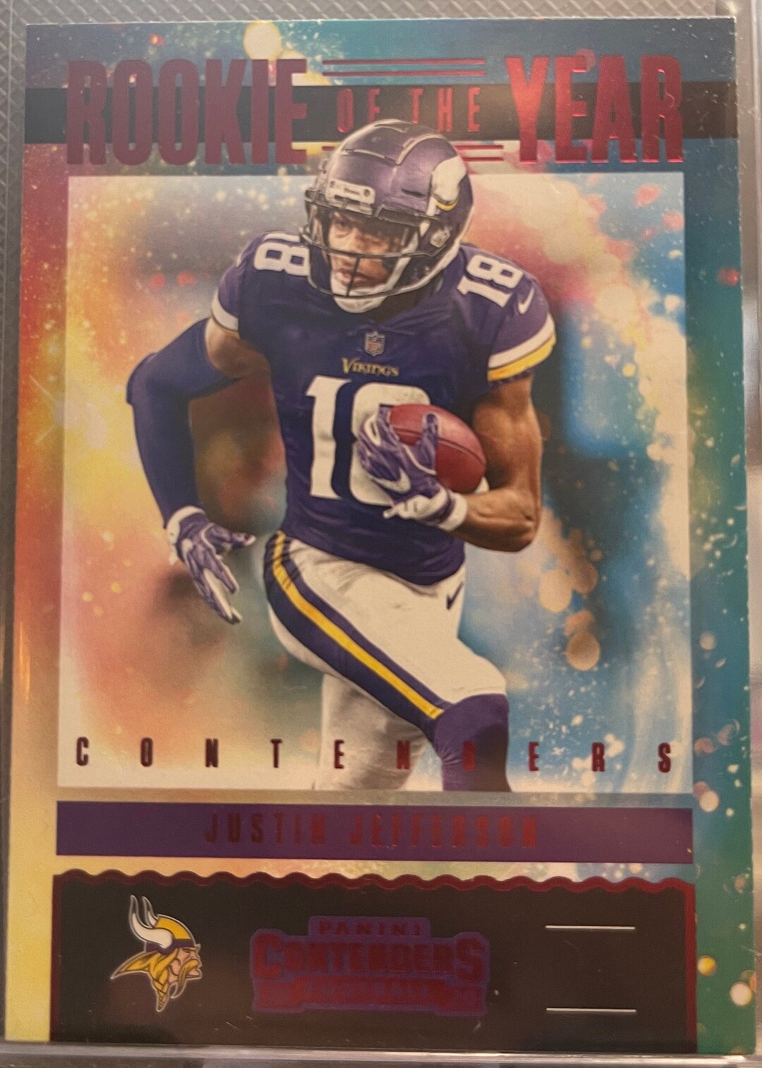 Justin Jefferson Rookie Card 2020 NFL Panini Contenders Red Foil ...