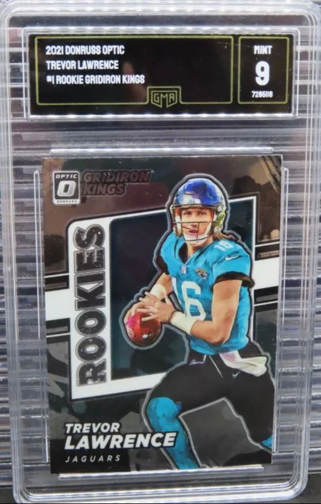 Trevor Lawrence Rookie Card 2021 NFL Panini Optic Rookies GMA Graded 9 ...