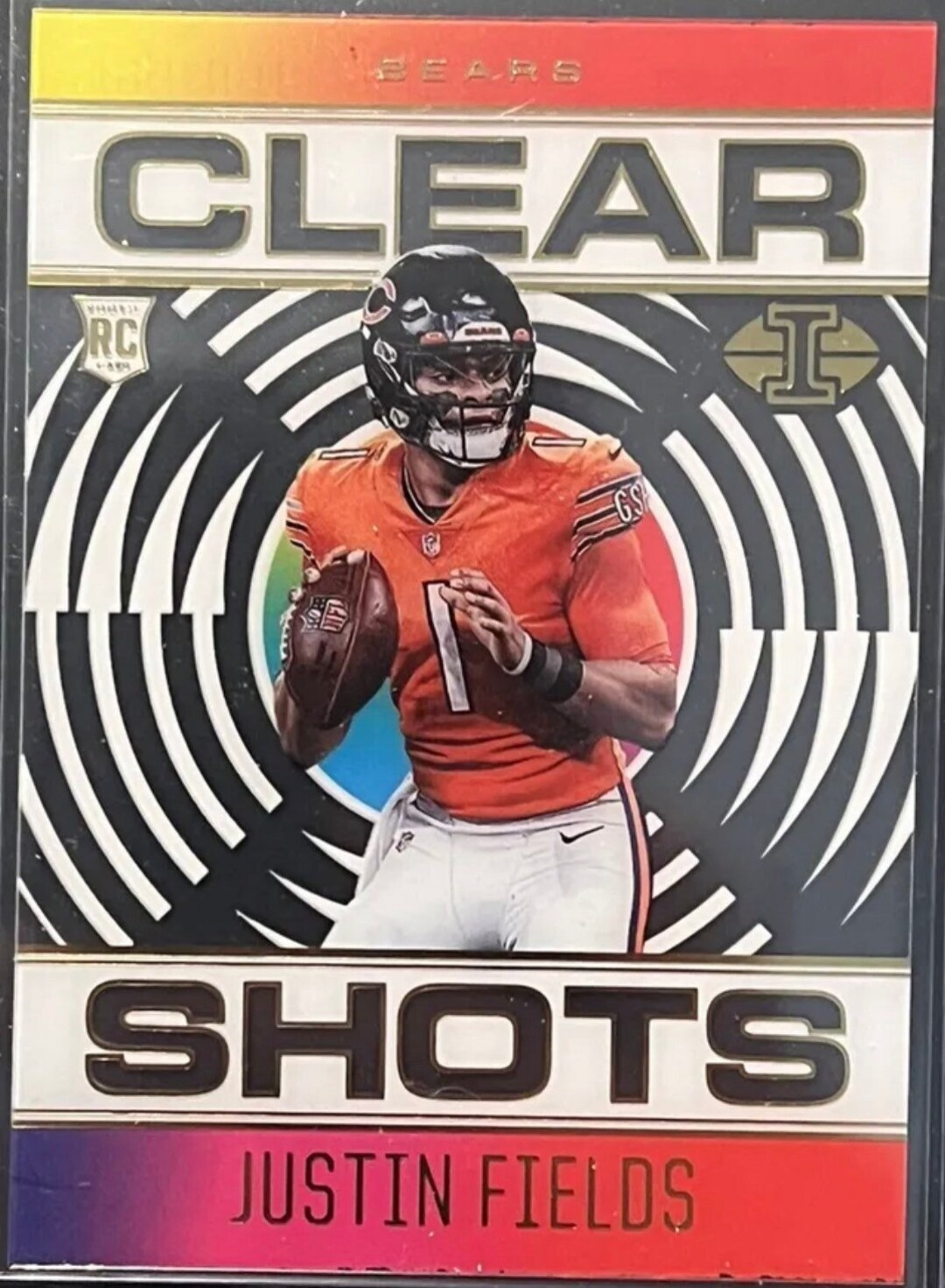 Justin Fields Rookie Card 2021 NFL Panini Illusions Clear Shots Insert ...