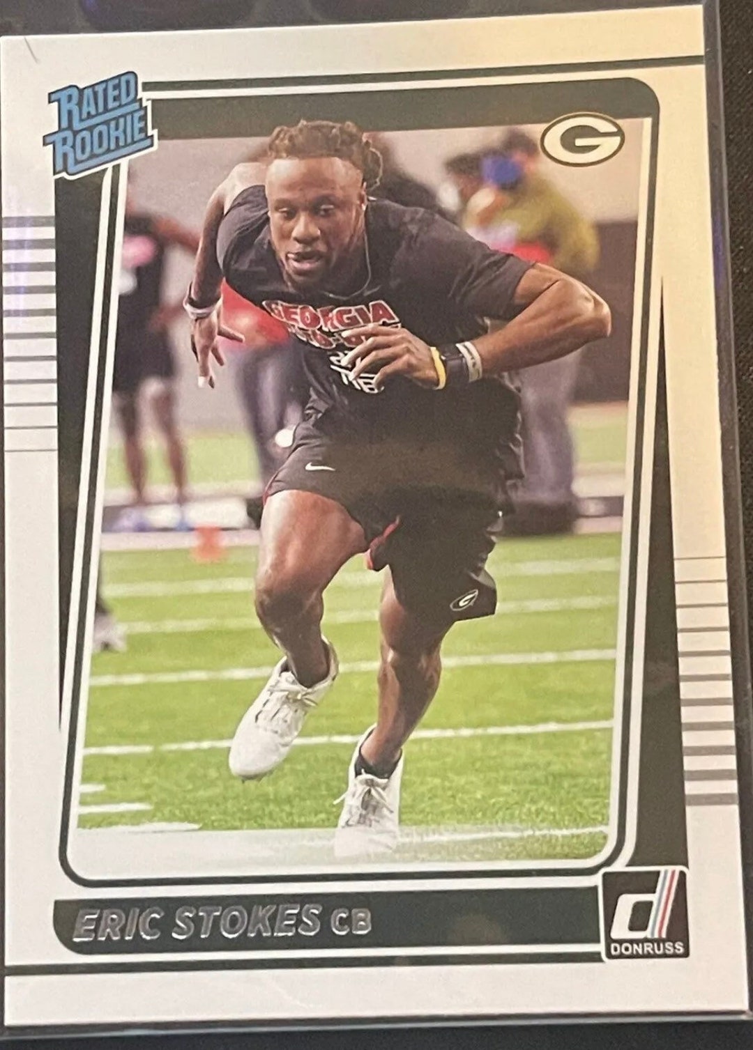 Eric Stokes Rookie Card 2021 NFL Panini Donruss Rated Rookie Green Bay ...