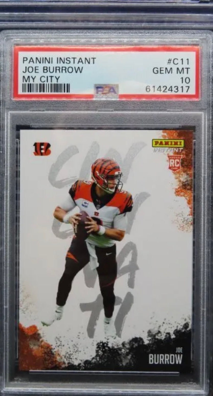 Joe Burrow Rookie Card 2020 NFL Panini Instant My City Rare /1275 PSA ...