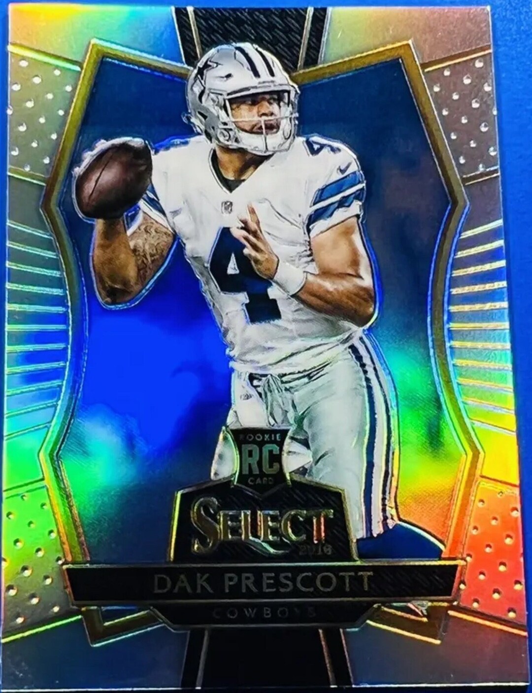 Dak Prescott Rookie Card 2016 NFL Panini Select Silver Holo Cowboys ...