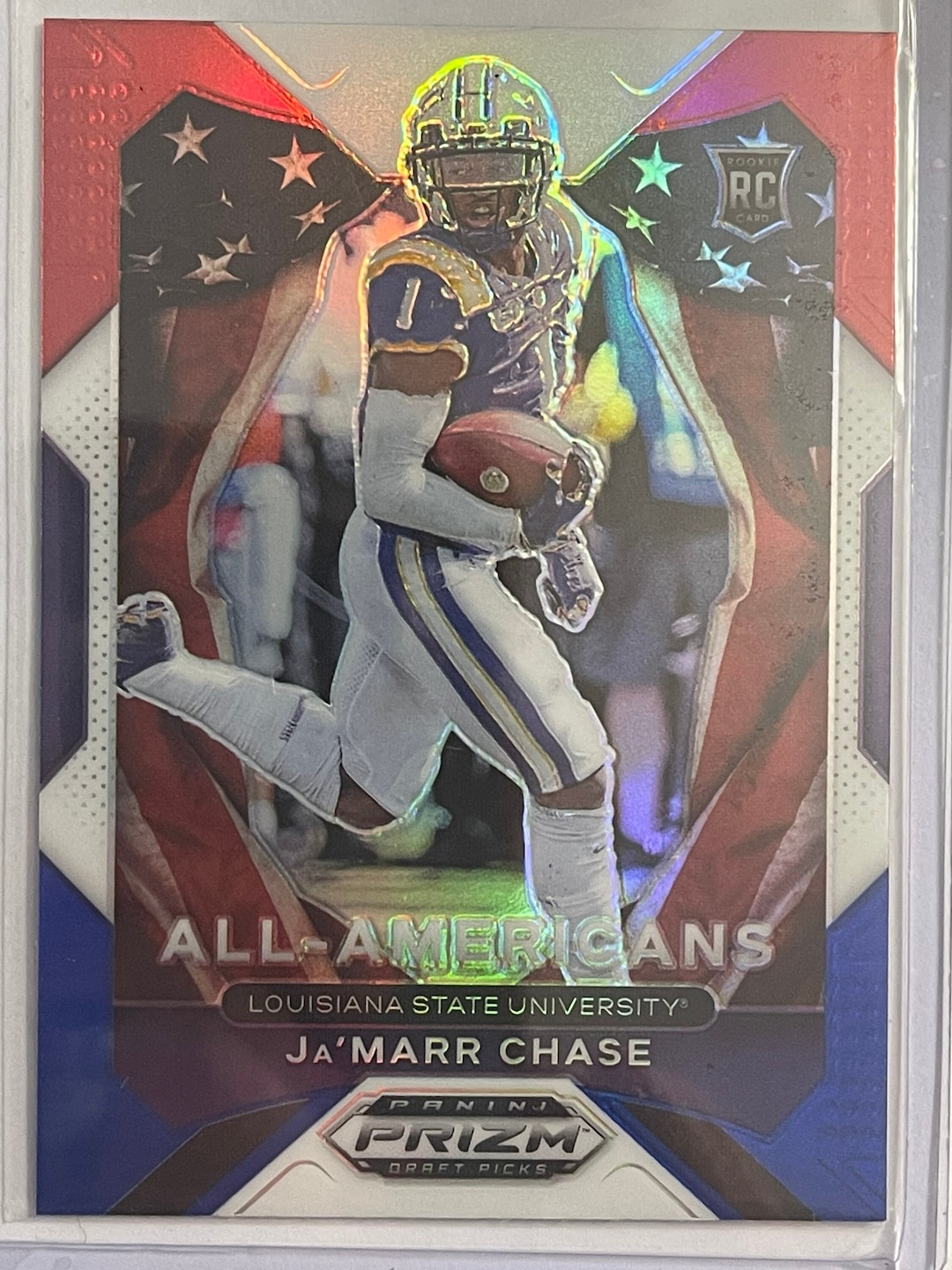 Ja’marr Chase Rookie Card 2021 NFL Panini L S U All American Silver ...