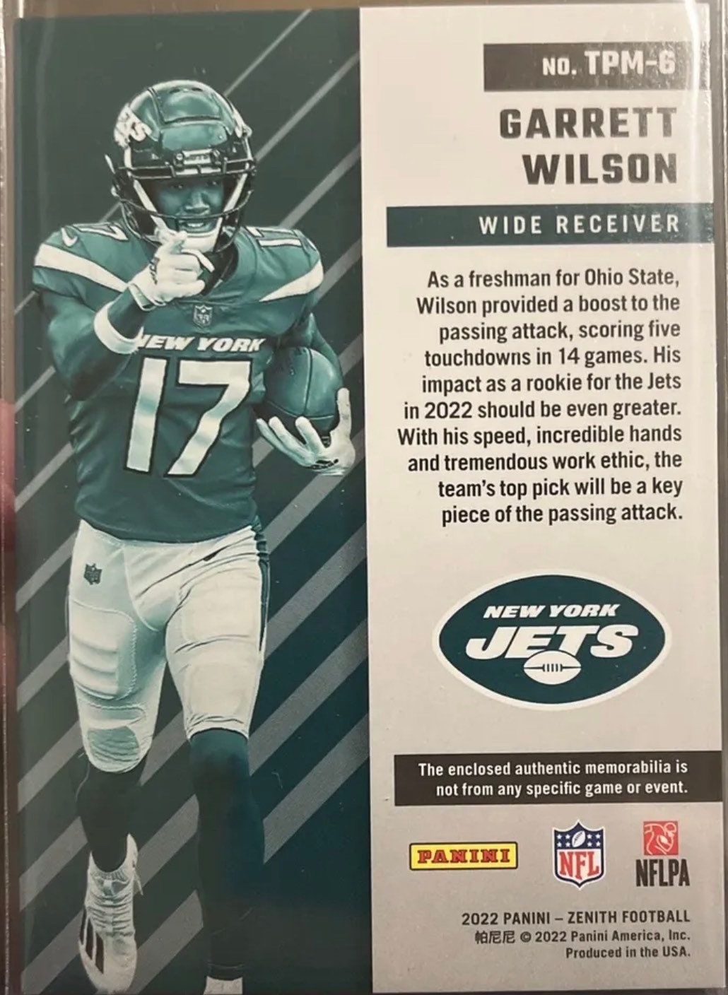 Garrett Wilson Rookie Card 2022 NFL Panini Silver Turning Pro - Etsy