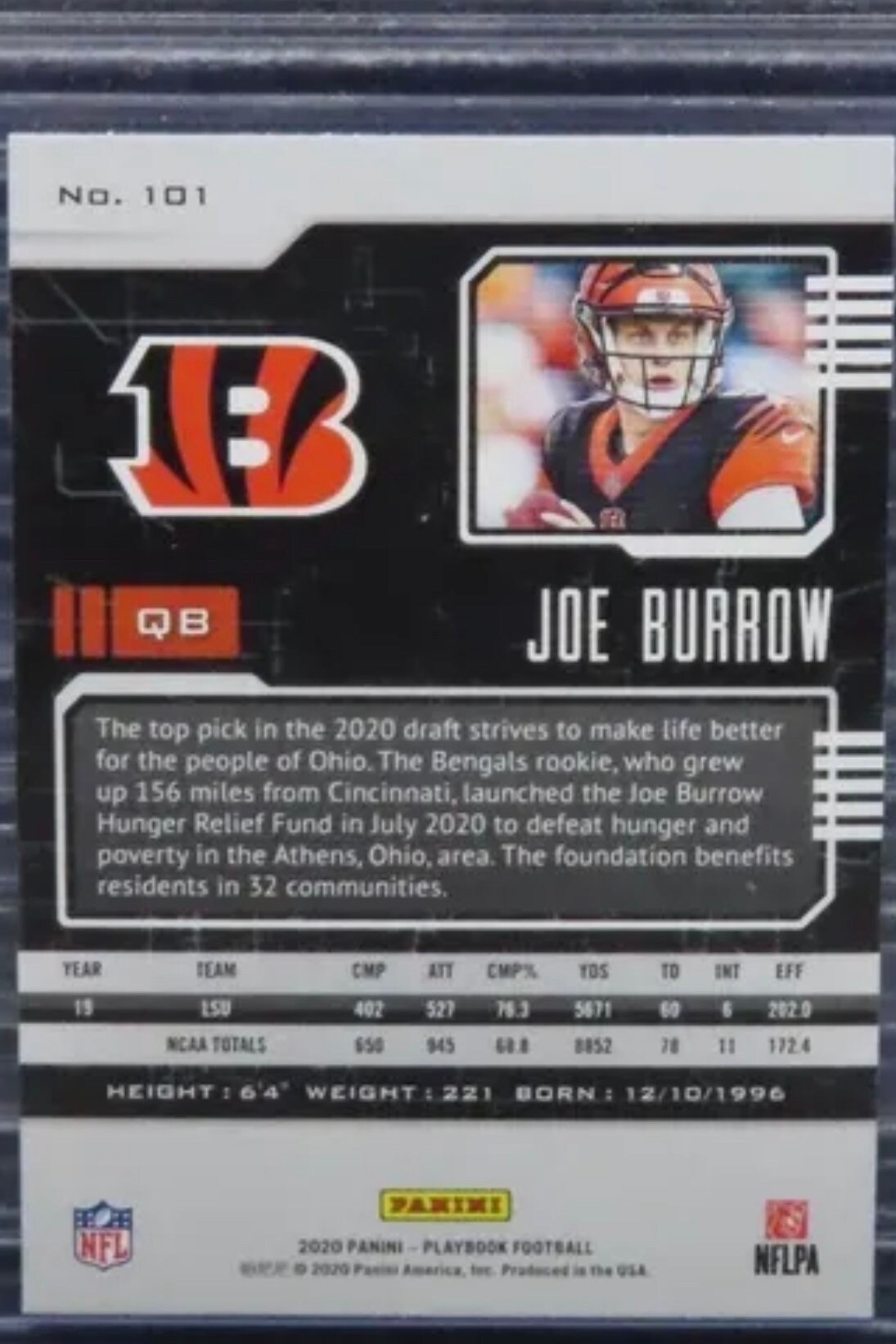 Joe Burrow Rookie Card 2020 NFL Panini Playbook Bengals Star - Etsy