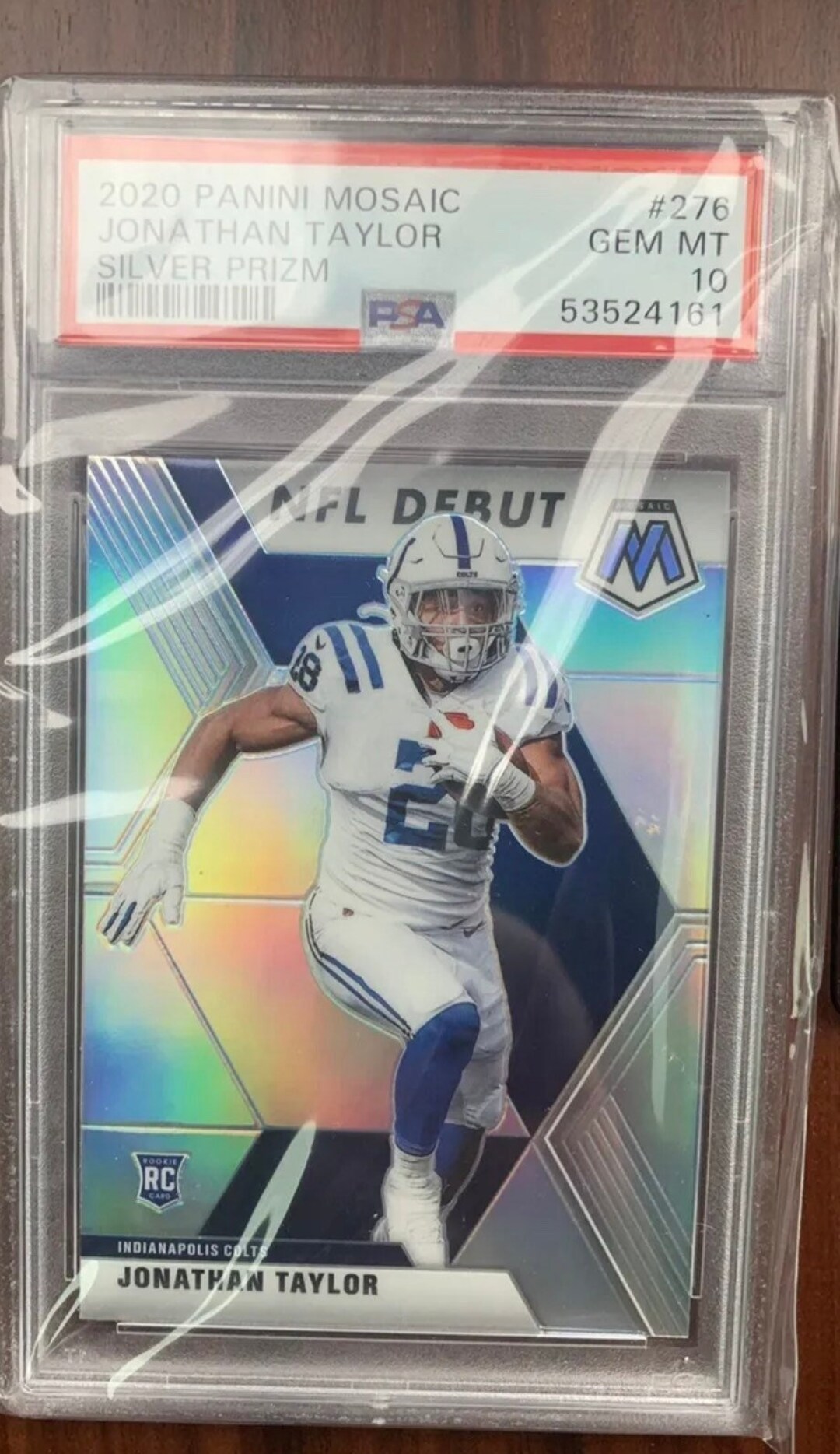 Jonathan Taylor Rookie Card 2020 Panini Mosaic NFL Debut Silver Holo ...