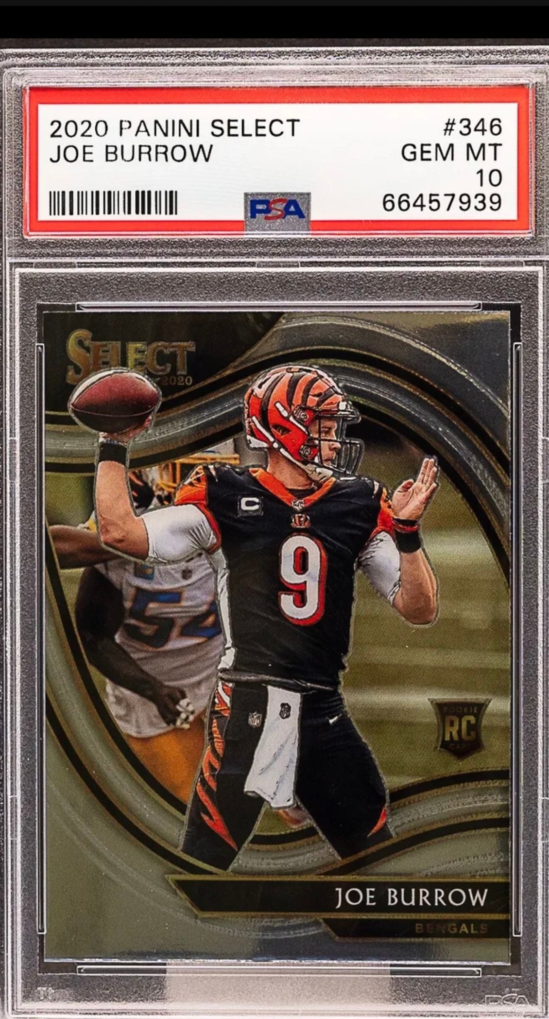 Joe Burrow Rookie Card 2020 NFL Panini Rare Field Level PSA Graded 10 ...