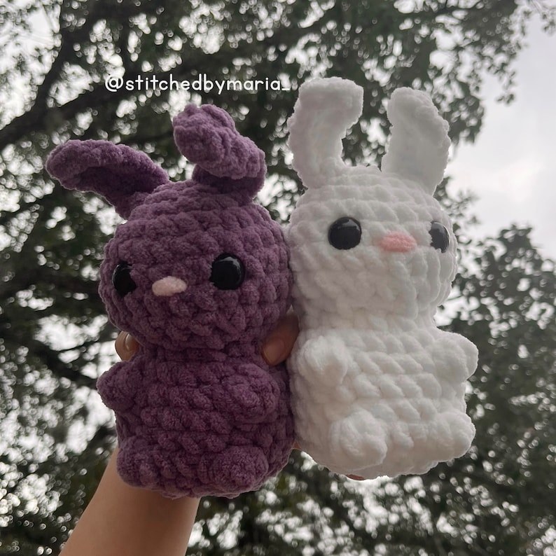 Minimal-sew Chubby Bunny Crochet Pattern | No Sew Easter | Rabbit ...