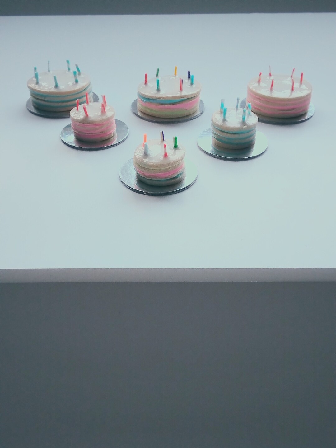 Dolls House Miniature Birthday Cake With Candles, 12th and 16th Scale ...