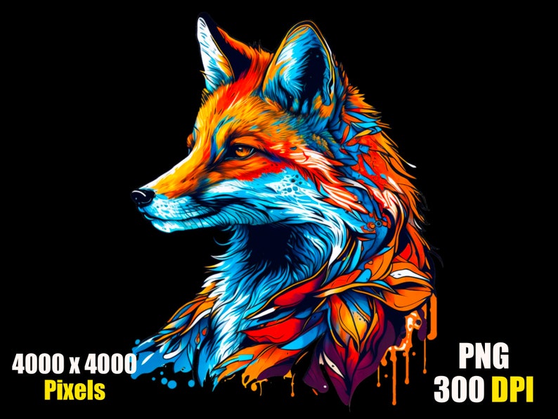 Fox PNG Fox Vector Art Fox Clipart Design for Fox Lovers Animal Art Png ...