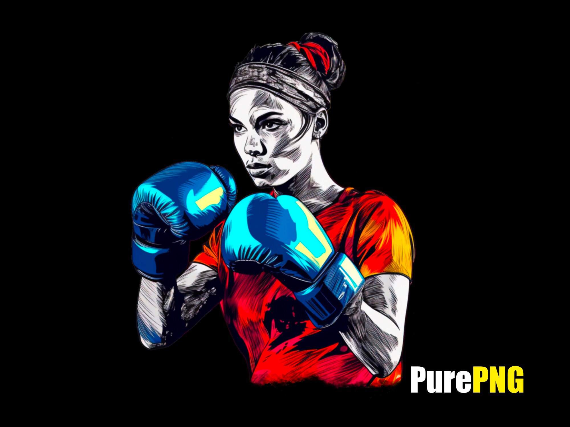 Boxing Png Boxing Woman Png Female Boxer Transparent Background Boxing ...