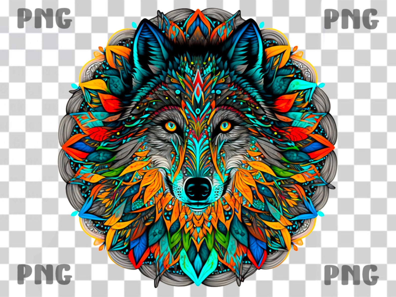 Wolf PNG Pattern Wolf File for Sublimation Wolf Design for - Etsy
