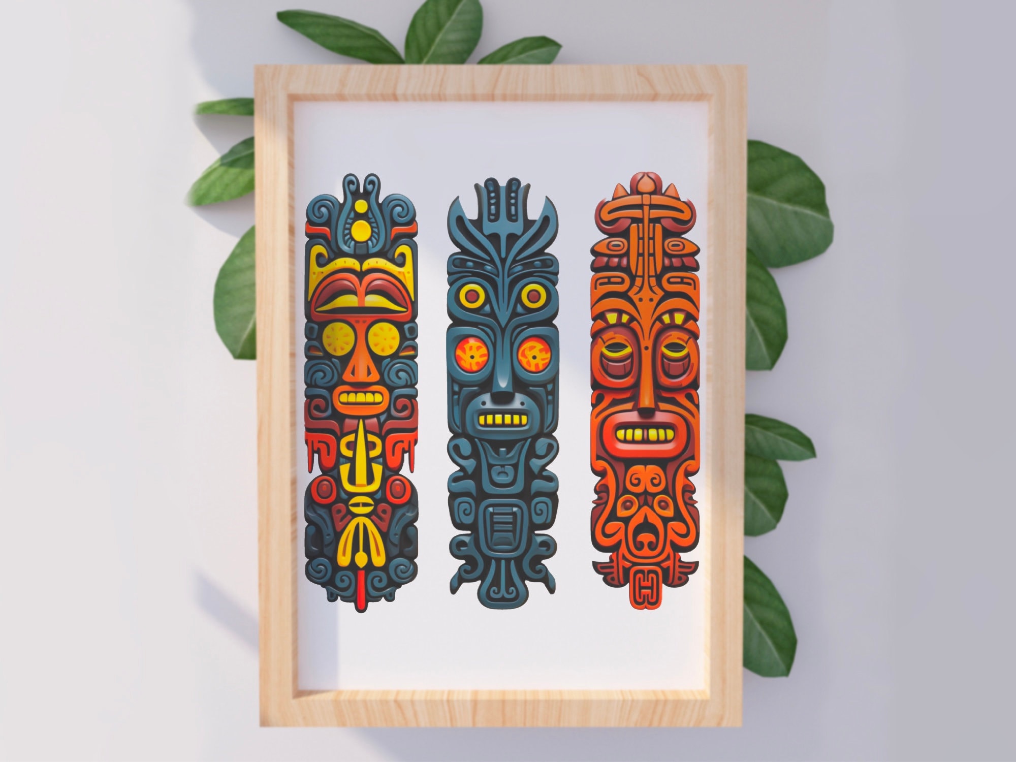 Aztec Png Aztec Totems Png Colorful Aztec Clipart Design of - Etsy