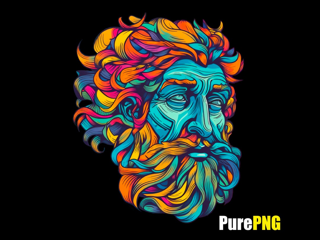 Colorful Zeus PNG: Greek God Clipart (digital Download) - Etsy