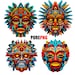 Aztec Png Aztec Masks Png, 4 Colorful Aztec Clipart Mask Designs of ...