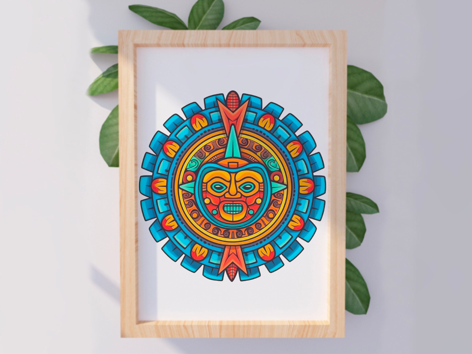 Escudo azteca png png azteca imágenes prediseñadas de diseño - Etsy México