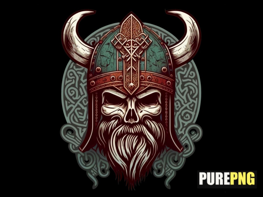 Viking Skull PNG Pattern | Digital Design File | Downloadable | Product ...