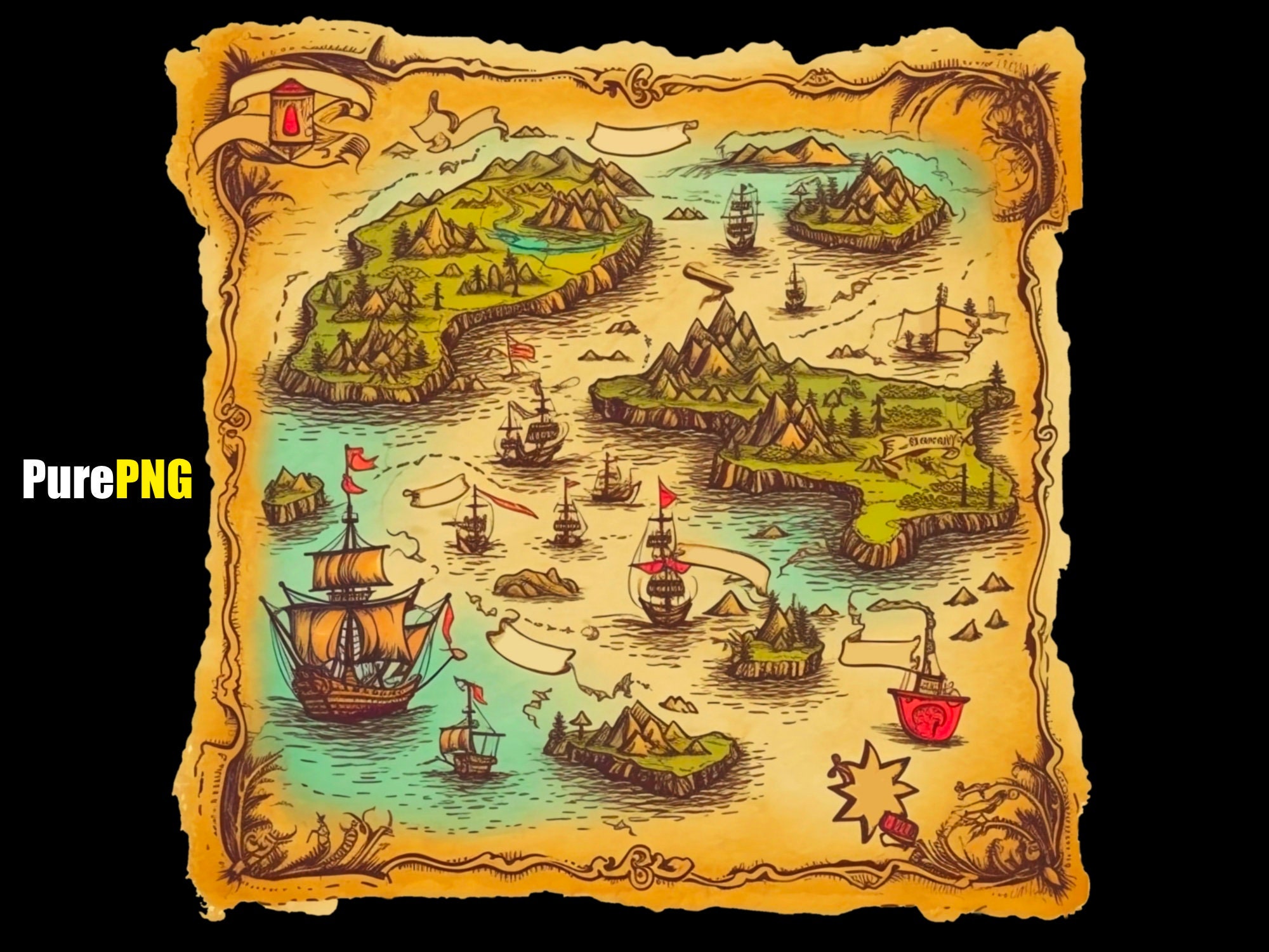 Pirate PNG Pirate Map Clipart Transparent Background Pirate Png File ...