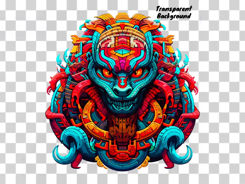 Aztec Png Aztec Serpent God Png, Colorful Aztec Clipart Design of Aztec ...