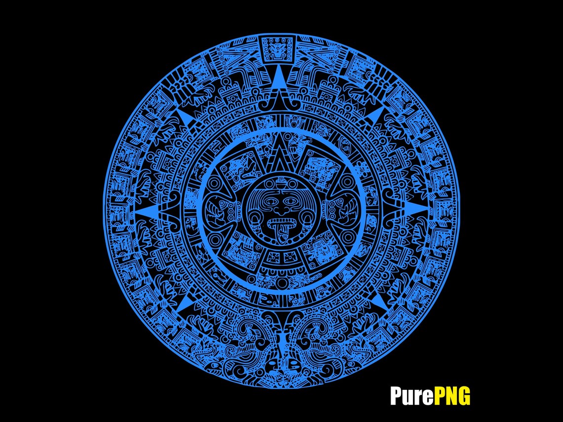 Aztec Png Blue Aztec Calendar Png, Aztec Clipart Design of Aztec ...