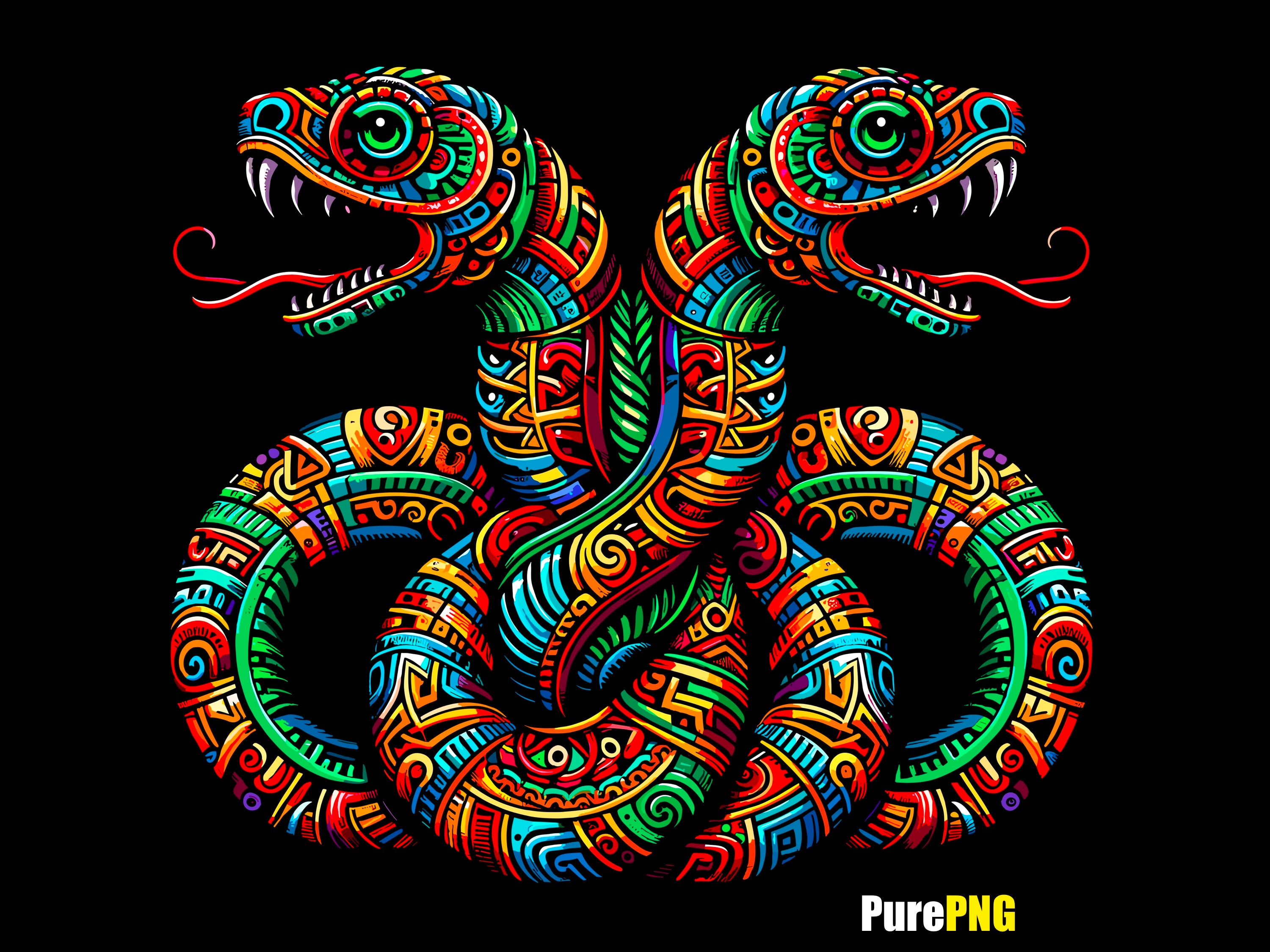 Aztec Png Aztec Dual Snake Png Aztec Clipart Pattern Design Art for ...