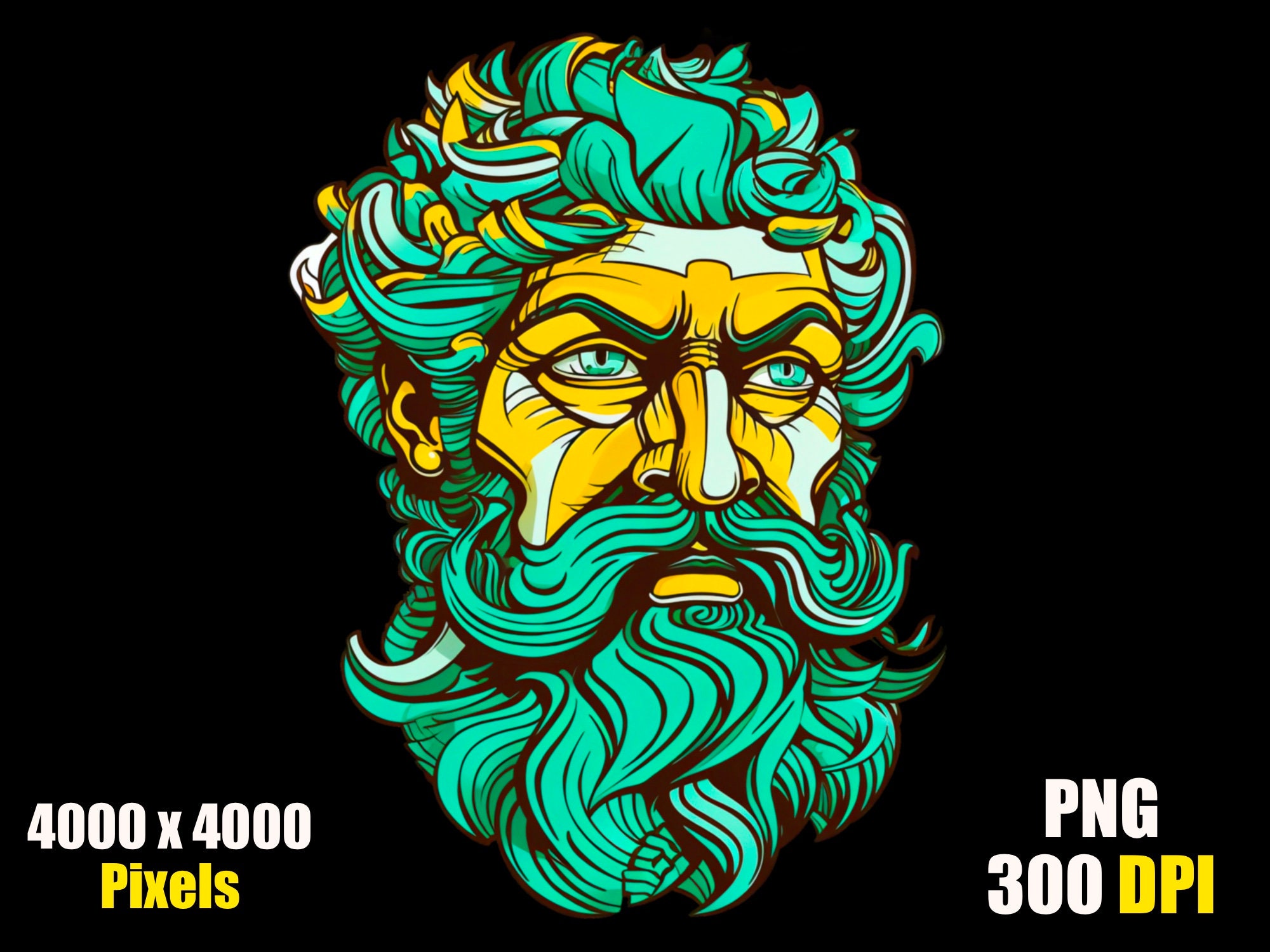 Greek Mythology Png Zeus Png Bold Colors Ancient Greek Clipart Design ...