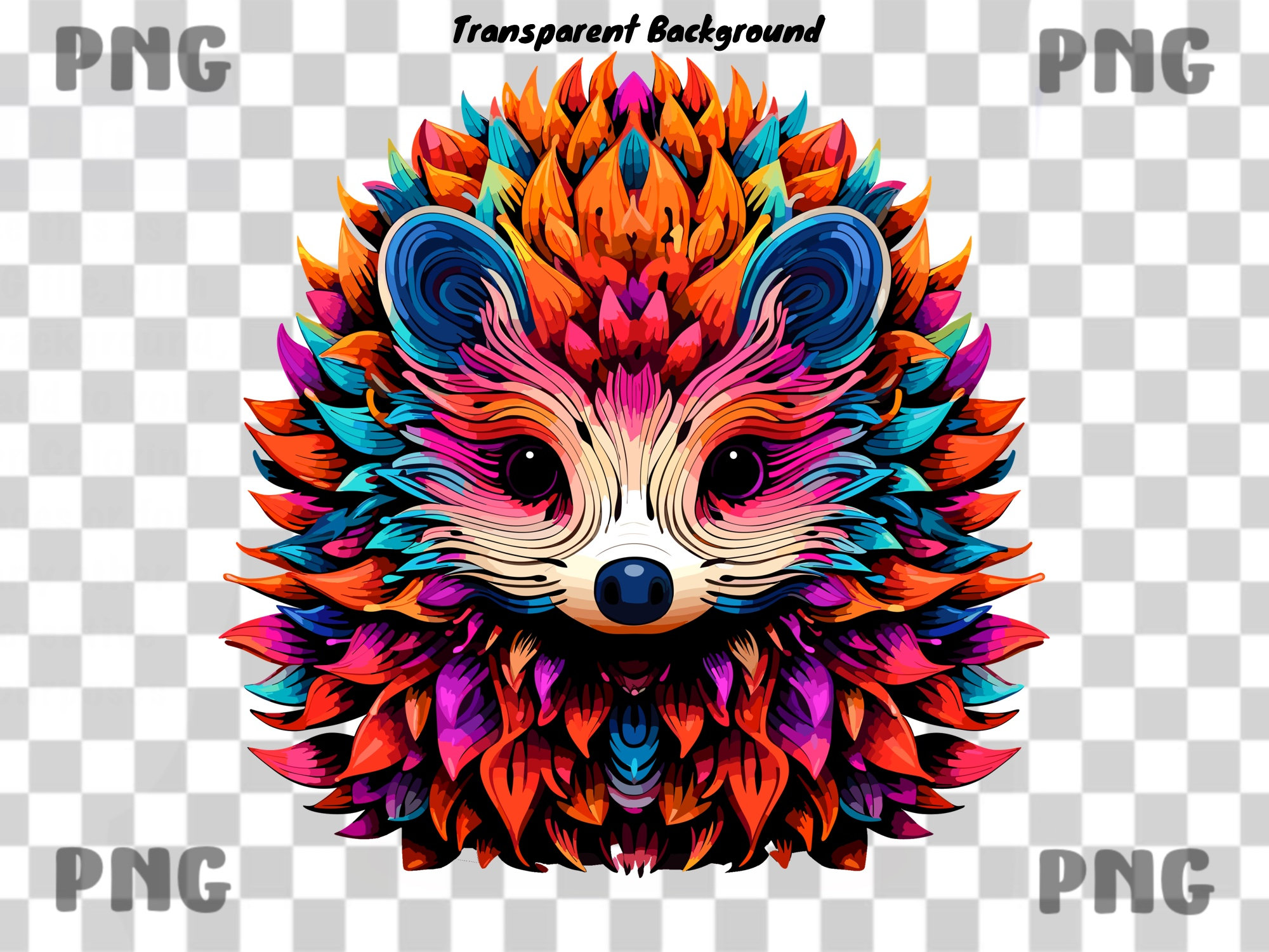 Hedgehog Clipart Hedgehog Png With Transparent Background for - Etsy