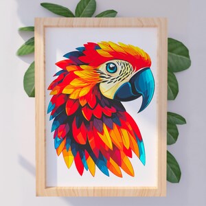 Aztec Macaw Clipart: Colorful PNG Design (digital Download) - Etsy