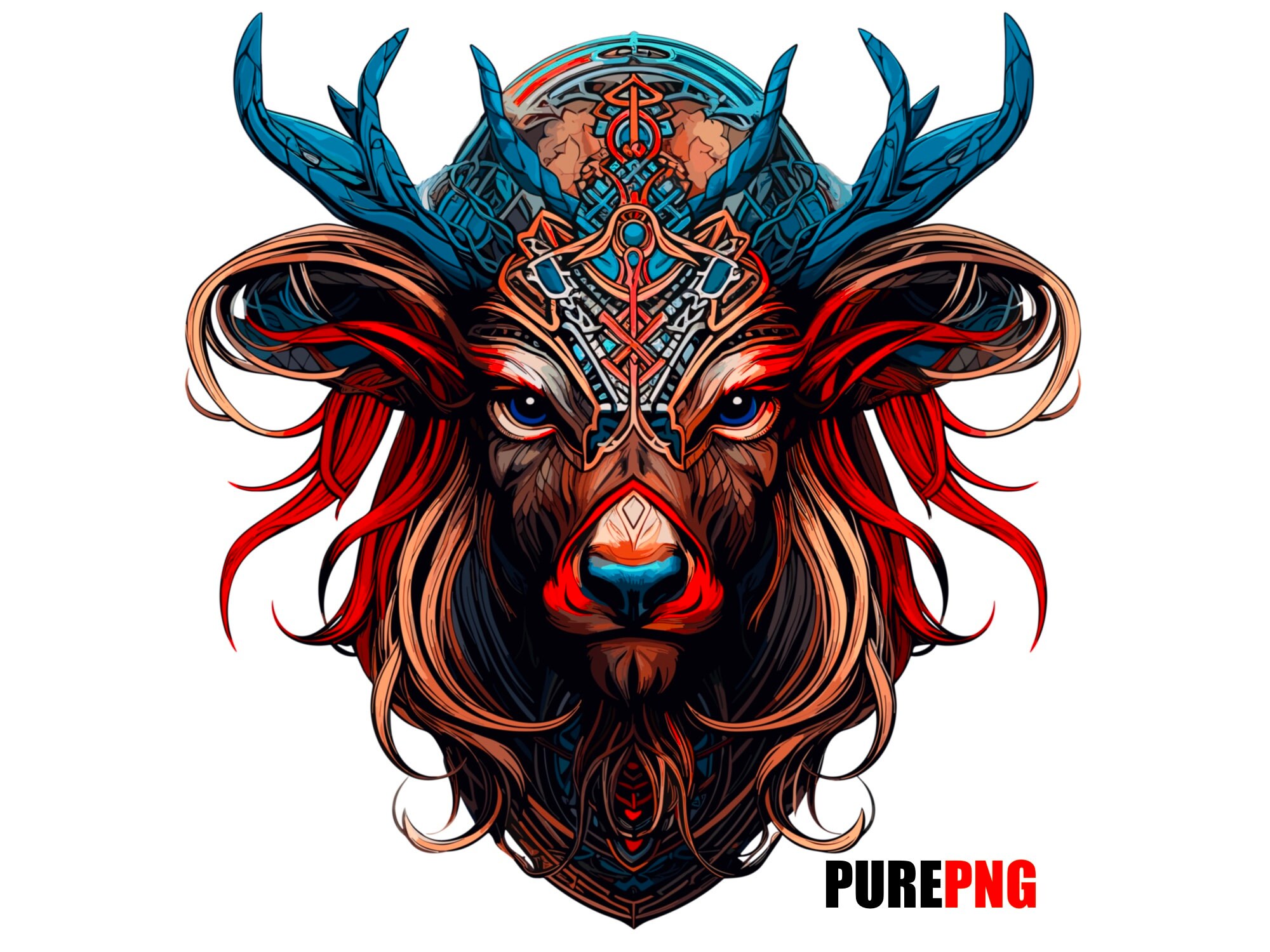 Viking Png Viking Eikthyrnir Deer Clipart Viking Transparent - Etsy