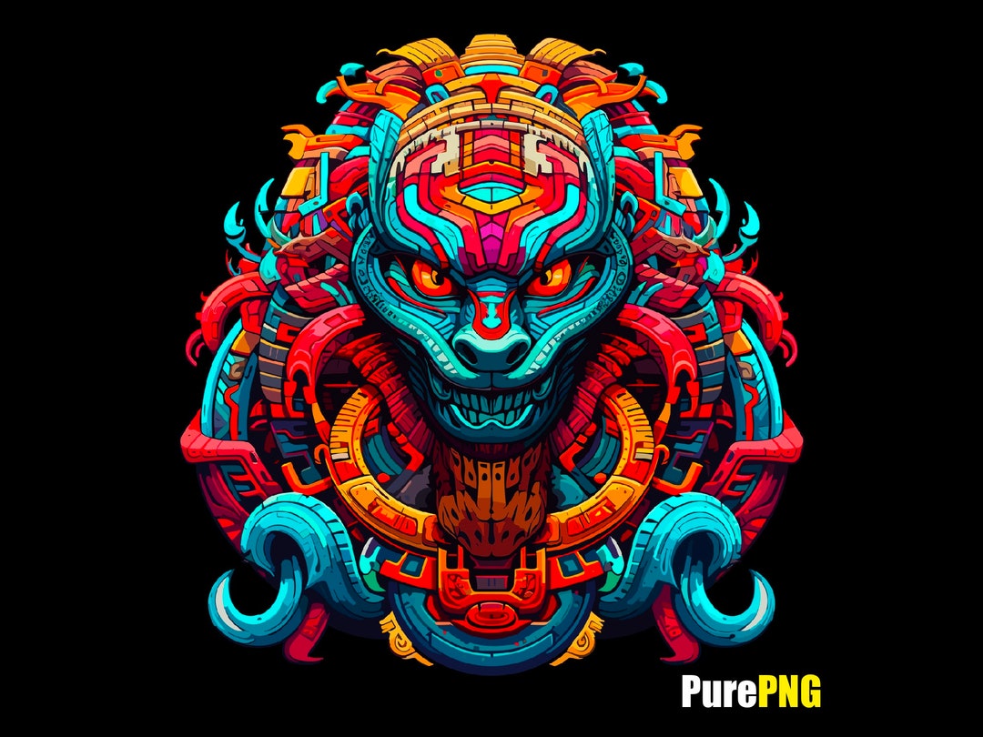 Aztec Png Aztec Serpent God Png, Colorful Aztec Clipart Design of Aztec ...