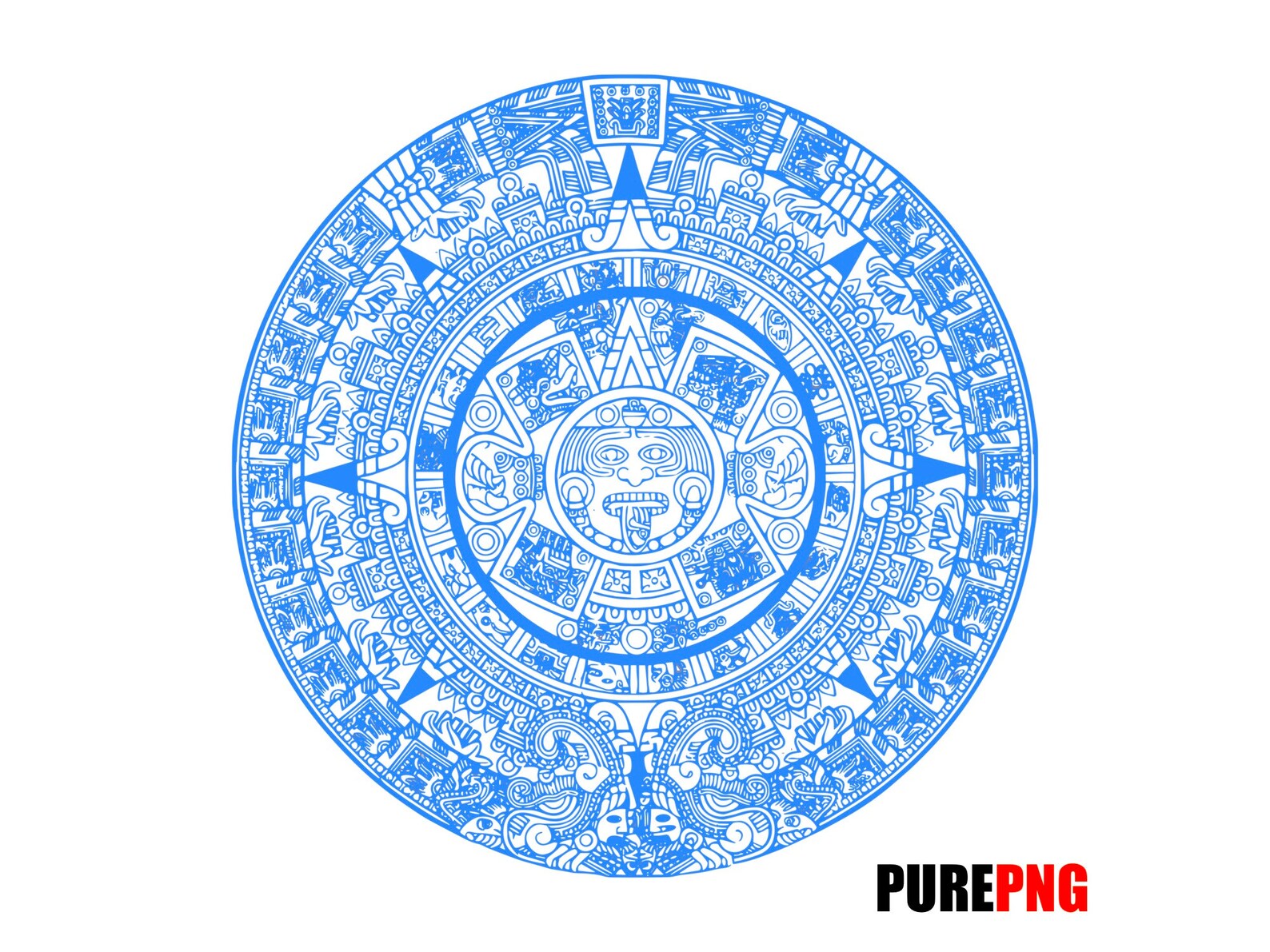 Aztec Png Blue Aztec Calendar Png, Aztec Clipart Design of Aztec ...