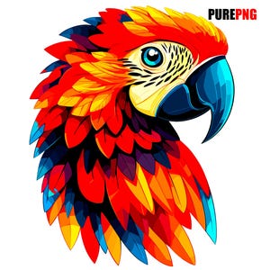 Aztec Macaw Clipart: Colorful PNG Design (digital Download) - Etsy