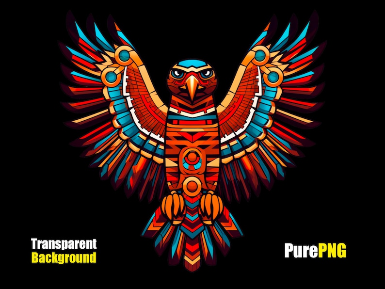 Aztec Eagle Png Aztec Png Aztec Design Clipart Simple Aztec - Etsy