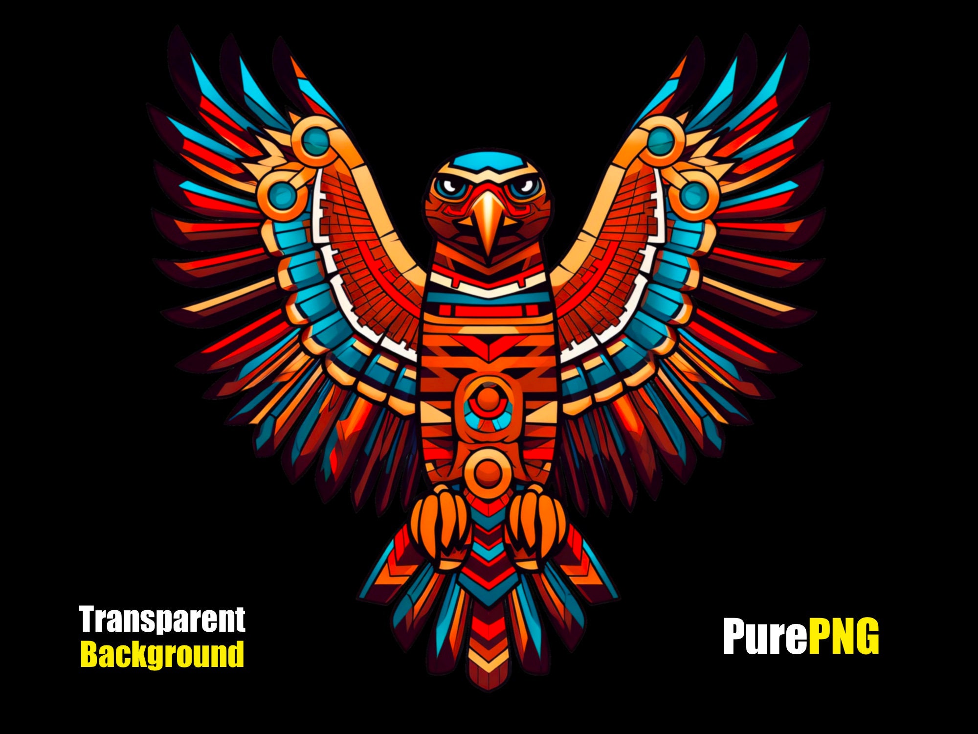 Aztec Eagle Png Aztec Png Aztec Design Clipart Simple Aztec - Etsy