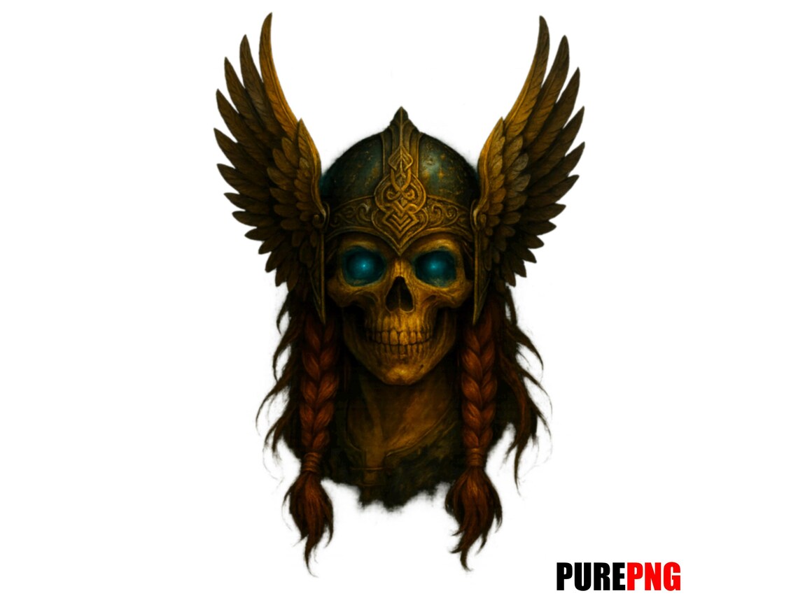 Valkyrie Skull PNG: Norse Warrior Woman Art (digital Download) - Etsy