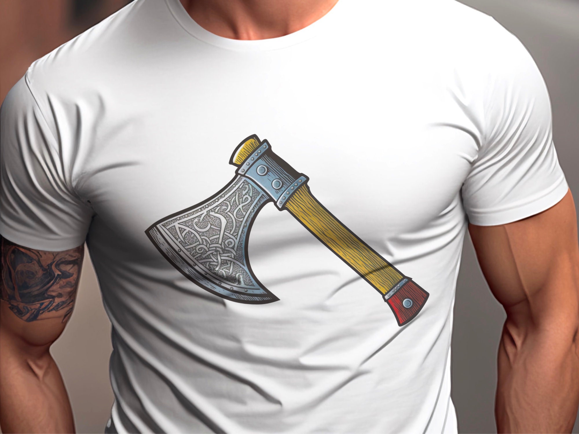 4 Viking Axe Graphic Png Files, Valhalla, Norse Man Axe Digital Design ...