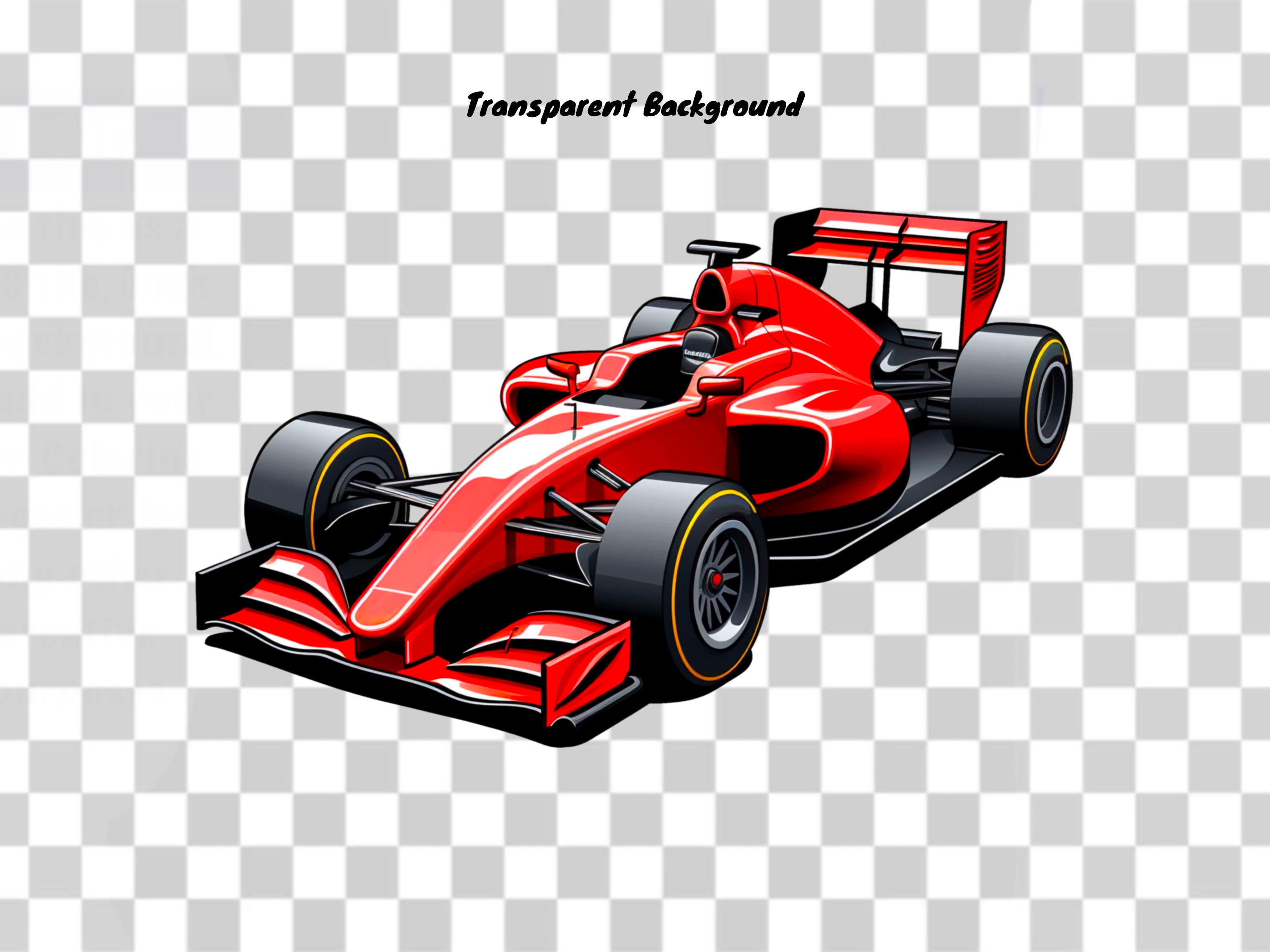 Red Race Car Clipart: Transparent PNG for Commercial Use - Etsy