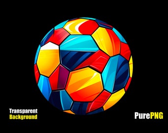 Soccer Ball Clipart - SVG, PNG, JPG - Transparent Background - Digital ...